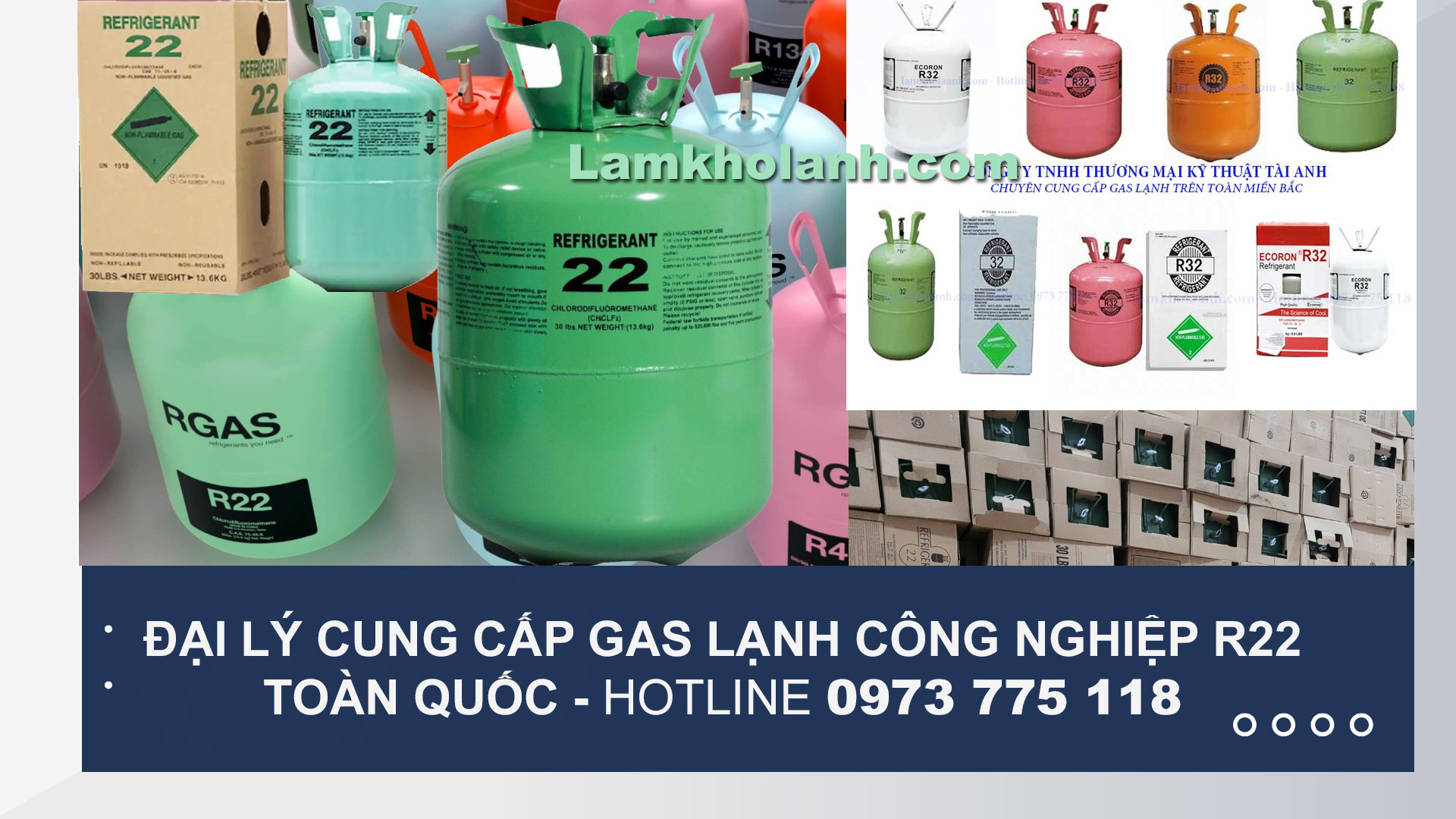 Đại lý cung cấp Gas Lạnh R22 giá gốc toàn miền Bắc